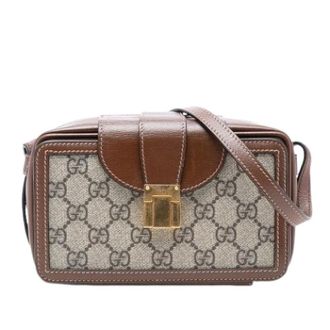 Gucci Sac bandouli&egrave;re Pre-owned en toile - Femme - Pre-owned - Brun - Taille: ONE Size