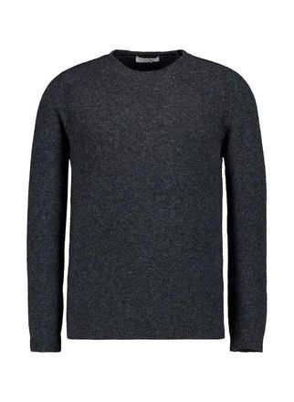 Daniele Fiesoli Herren Pullover grau Merinowolle unifarben