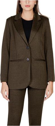 Ichi Ichi, Femme, Vestes, Vert, Taille: 40 FR Blazer Femme Vert à Boutons