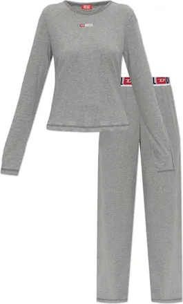 Diesel Femme, Vêtements de nuit et de détente, Gris, Taille: 44 FR Two-piece Pyjamas Set-Gilda-D-Core