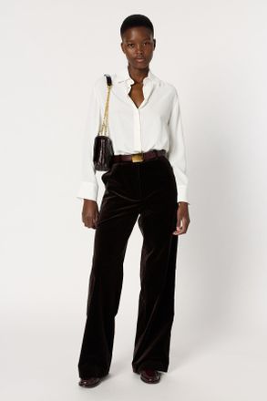 Gerard Darel Pantalon large en velours ras - CLOTILDE - Cinnamon