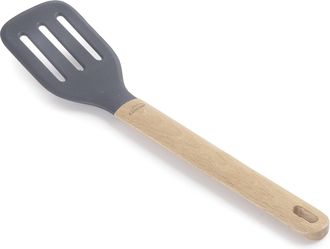 Lacor Lacor 68186 Pfannenwender, perforiert, Silikon, Profi-Palette, Griff aus Buchenholz, kein Pfannen, beständig gegen hohe Temperaturen, BPA-frei, 34 x 7