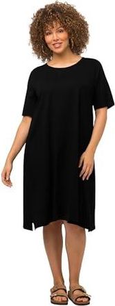 Ulla Popken Robe en Jersey, Noir, 48-50 Femme