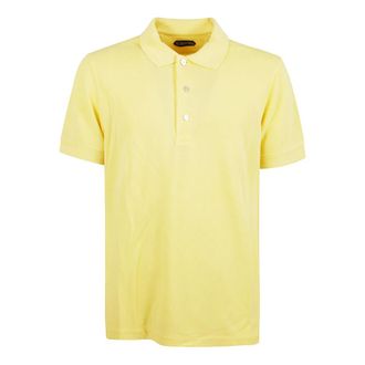 Tom Ford Lyocell Piqu&eacute; Polo Shirt - - Tops - Herren - Beige - 2XL