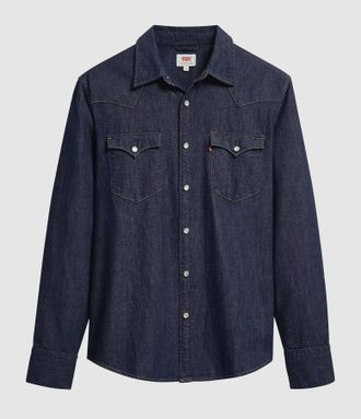 Levi's Chemise Iconic Western Dark Indigo-Flat Finish Todays News
