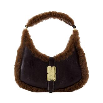Ganni Kat Small Piping Purse - - Bags - Damen - Braun - ONE SIZE