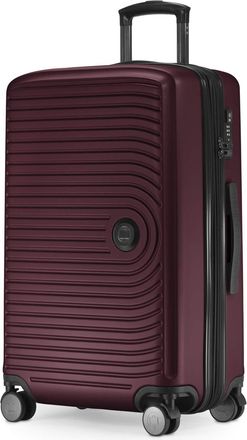 HAUPTSTADTKOFFER Mitte - Mittelgroßer Hartschalenkoffer, TSA, 4 Rollen, Check-In Gepäck mit 8 cm Volumenerweiterung, 68 cm, 88 L, Burgund