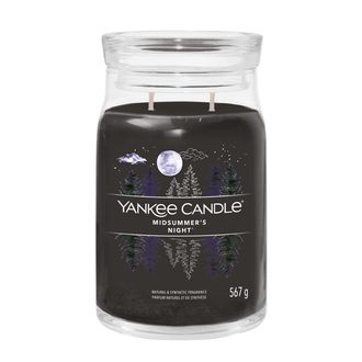 Yankee Candle Company Signature Duftkerze ; gro&szlig;e Kerze mit langer Brenndauer Midsummers Night ; Soja-Wachs-Mix