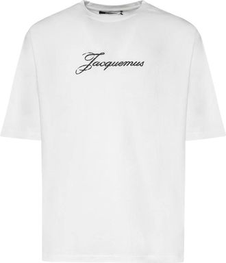 Jacquemus Homme, Tops, Blanc, Taille: XL Le T-Shirt