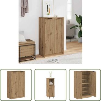 vidaXL vidaXL Schuhschrank Eiche - Schuhschrank Artisan-Eiche 59x35x100,5 cm Holzwerkstoff