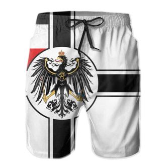 AOOEDM Deutsche Flagge (2) Sommer-Strandshorts f&uuml;r Herren, sportliche Badehose