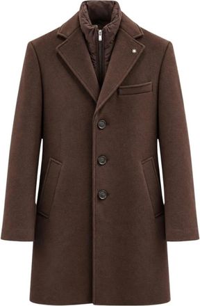 Manuel Ritz Einknopfmantel - - Coats - Herren - Braun - 2XL
