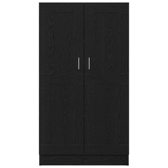 Generic B&uuml;cherschrank mit 2 T&uuml;ren, Moderner Aufbewahrungsschrank aus Holzwerkstoff, Freistehendes B&uuml;cherregal f&uuml;r Wohnzimmer, Heimb&uuml;ro und Arbeitszimmer (Schw