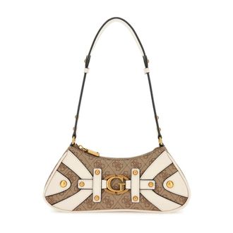 Guess Sac &agrave; Bandouli&egrave;re Clout&eacute; - Femme - Sacs - Beige - Taille: ONE Size