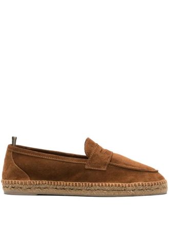 Castaner Loafer - Brown Suede Low-Profile Espadrilles With Stitched - Gr. 40 (EU) - in Braun - f&uuml;r Damen