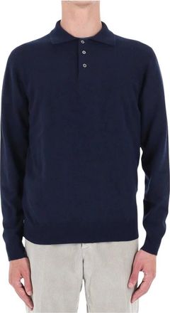 Drumohr Polo Tricot - Homme - Tops - Bleu - Taille: L