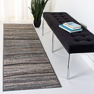 Safavieh Holland Tapis rétro en polypropylène tissé Argenté/Beige 62 x 240 cm