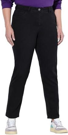 Ulla Popken Jeans, Boyfriend Pantalon d&eacute;contract&eacute;, Noir, 38W / 32L Femmes