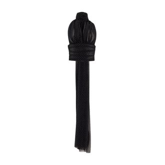 Dolce & Gabbana Punkte Seidenchiffon Top - - Tops - Damen - Schwarzk - M