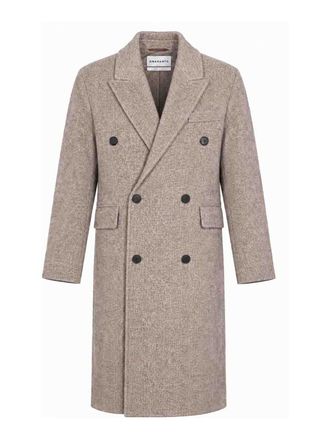 Amaranto Manteau Au Genou - Marron Fonc&eacute;