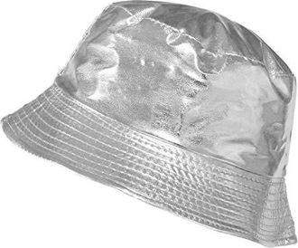 Toutacoo Chapeau de Pluie, Bob de Pluie Vinyle Imperméable (14-Uni Argenté)