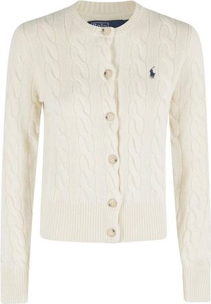 Polo Ralph Lauren Femme, Pulls, Blanc, Taille: 38 FR Cardigan Sweater