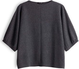OPUS Kurzarmshirt Skupin aus weichem Jersey Verk&uuml;rzte Boxy-Silhouette mit Flederma&uuml;r&auml;rmeln