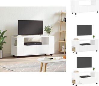 vidaXL Vidaxl - TV-Schrank Weiß 102x34,5x43 cm Holzwerkstoff - tv Schrank - Fernsehtisch - Holzwerkstoff Möbel - Weißer tv Stand - Wohnzimmerschrank