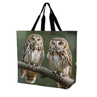 Generic Des Hiboux Sur Des Branches DArbres Sac Fourre Tout Imperm&eacute;able Sacs De Courses R&eacute;utilisable Sac &Agrave; Bandouli&egrave;re Pour Plage Voyage Universit&eacute;