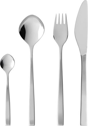 Gense Fuga Besteck Set 4 Personen, Essbesteck 4 Personen Sp&uuml;lmaschinenfest, Klassisches & Hochwertiges Besteckset 16-Teilig, Skandinavisches Design, Edelsta