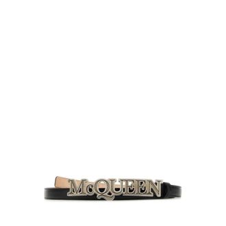 Alexander McQueen Schwarzer Lederg&uuml;rtel - H&ouml;he: 2 cm - - Accessories - Herren - Schwarzk - 100 CM