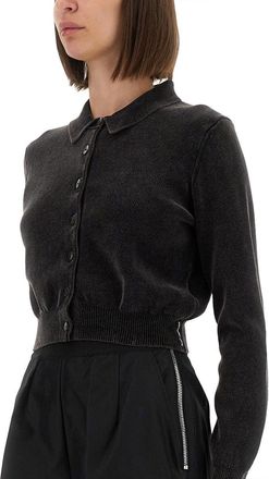 Alexander Wang Cropped Collar Cardigan - Gray