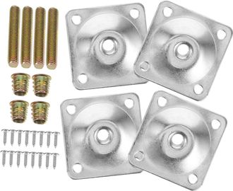 Soimiss 4 Sätze Teiliges Möbelreparatur Befestigungsplatten und Schrauben Stabile Möbelbein verbindung für Sofas und Stühle Einfache Montage Passend