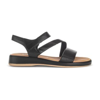 Gabor Schwarze glatte Ledersandalen - - Shoes - Damen - Schwarzk - 38 1/2 EU
