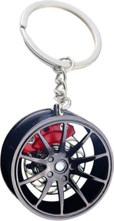 Generic Porte-cl&eacute;s moyeu de roue - Pratique &agrave; transporter, mod&egrave;le de pi&egrave;ce dauto, porte-cl&eacute;s en m&eacute;tal, porte-cl&eacute;s en forme de moyeu de roue | Porte-cl&eacute;s en al
