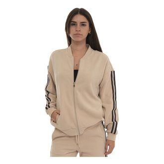Emporio Armani SweaT-shirt zipp&eacute; - Femme - Sweatshirts et sweats &agrave; capuche - Beige - Taille: 38 FR