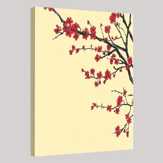 Generic Bilder Deko Tuschemalerei Pflaumenbl&uuml;te Leinwandbilde Modern Poster Wohnzimmer Schlafzimmer Wandbild Kunstdruck Wandbilder Aufh&auml;ngefertig 40 x 30 cm