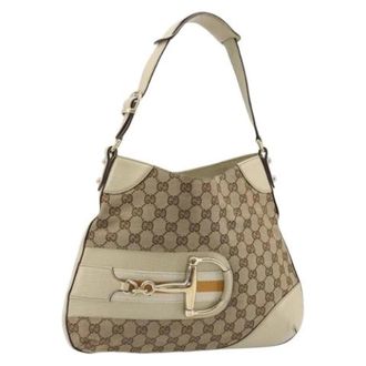 Gucci Pre-owned Vintage Canvas Shoulder Bag - - Pre-owned - Damen - Beige - ONE SIZE