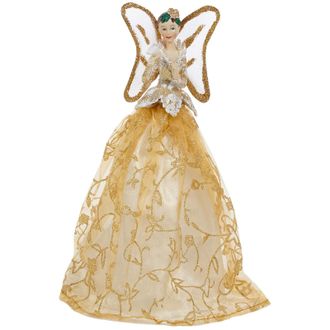 Premier Feen-Baumspitze mit Taube, Champagner-Gold