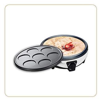 Little Balance 8212 Crêpière Happy Crêpes & Pancakes - Crêpière électrique 2 en 1 : Crêpes et Pancakes - 2 plaques amovibles, anti-adhésives - Thermostat réglable - 