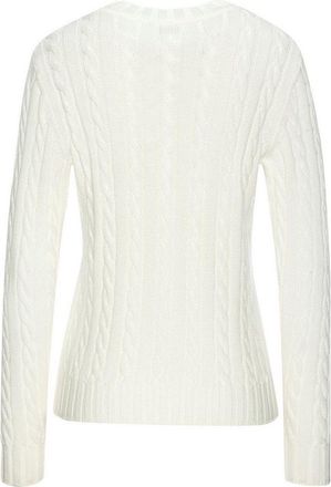 Lascana Rundhalspullover mit Zopfstrickmuster gem&uuml;tlicher Strickpullover, unifarbener Zopfpullover, klassische Form