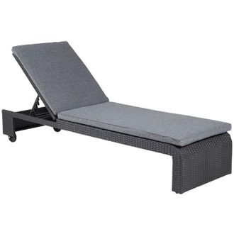 ebuy24 London Sonnenliege schwarz