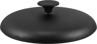 Amosfun Ersatzdeckel aus Gusseisen 25cm f&uuml;r Schmort&ouml;pfe und Bratpfannen mit Rutschfestem Knauf Hitzebest&auml;ndiger Universeller Topfdeckel f&uuml;r Grillplatten und K