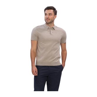 Selected Slhberg SS Knit Polo Noos - - Tops - Herren - Beige - M