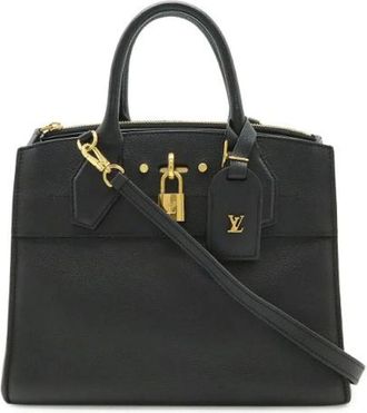 Louis Vuitton Sac &agrave; main pr&eacute;-poss&eacute;d&eacute; en cuir City Steamer PM - Femme - Pre-owned - Noir - Taille: ONE Size