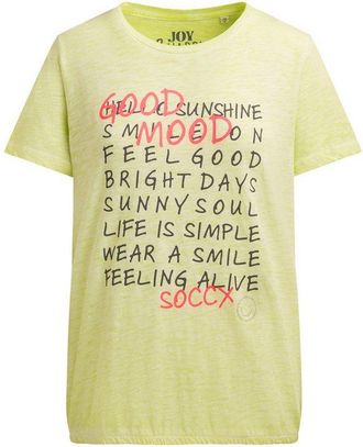 soccx Rundhalsshirt mit Gummizug im Saum