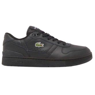 Lacoste T-Clip Sneaker f&uuml;r Herren, Leder, Flach (Schwarz)