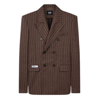 GCDS Zweireihiger Blazer - - Jackets - Herren - Braun - L