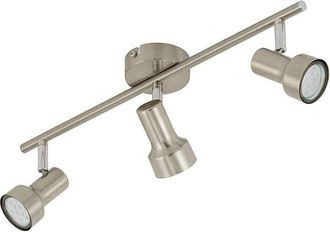 Briloner Leuchten- LED Deckenleuchte, Deckenlampe mit 3 dreh-und schwenkbaren Spots, Fassung: GU10, inkl. 3x3W, Metall, Maße: 48x12 cm, Farbe: chrom