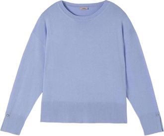 Oltre Femme, Pulls, Bleu, Taille: 42 FR Pull en maille viscose avec boutons bijoux